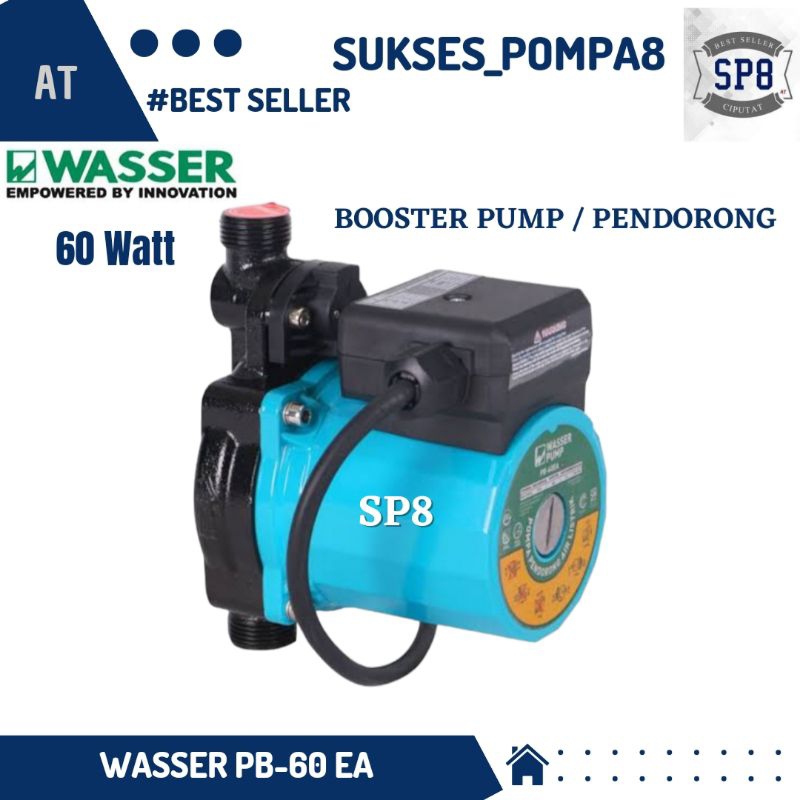 Jual Pompa Air Booster WASSER PB-60 EA Otomatis / Pompa Pendorong ...