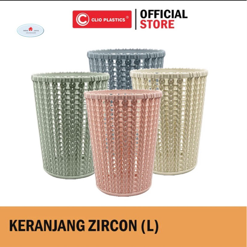 Jual keranjang zicron L / kernjang clio bulat motif rotan / keranjang ...