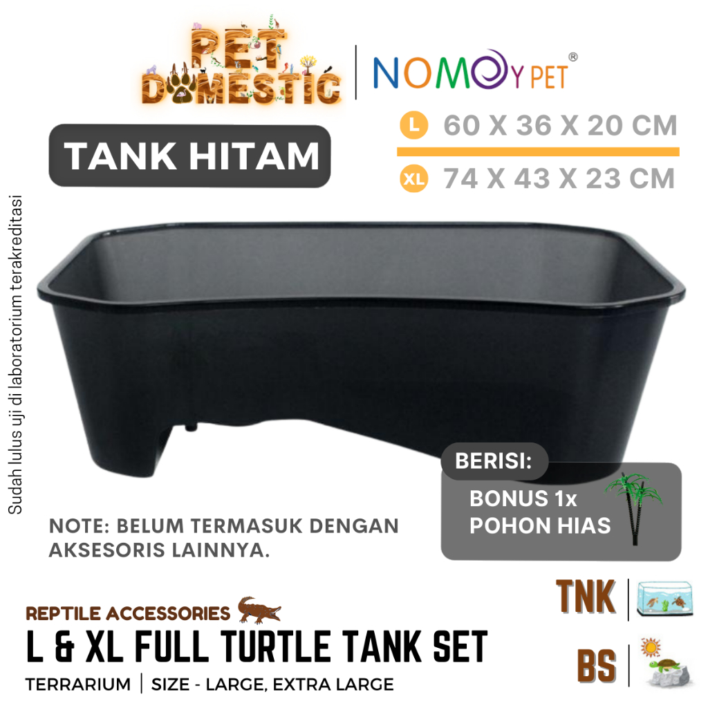 Jual TURTLE TANK M KANDANG AQUARIUM VIVARIUM TEMPAT EMBER BAK RUMAH AKUARIUM BASKING KURA AIR ...