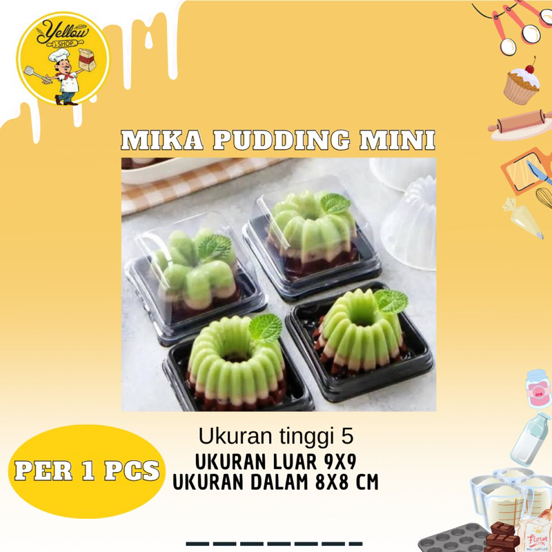 Jual MIKA PUDDING MINI KOTAK HITAM (PER 1PCS) | Shopee Indonesia