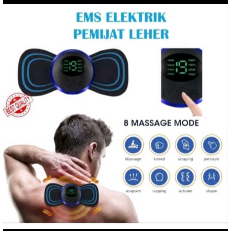 Jual Promo Alat Pijat Leher Mini Terapi Electric EMS Massager Recharging | Shopee Indonesia