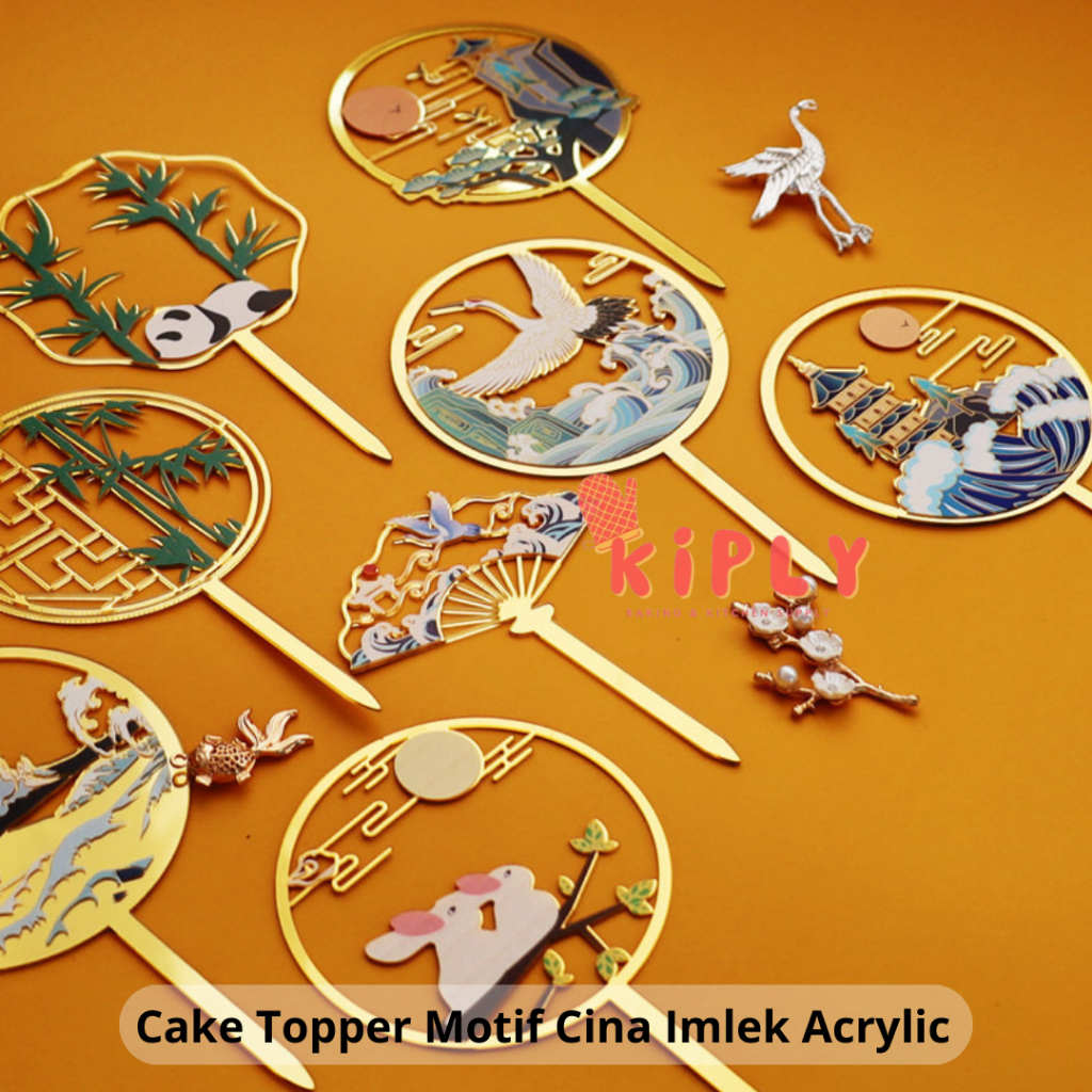 Jual Cake Topper Motif Cina Imlek Acrylic/Imlek Topper Cupcake ...