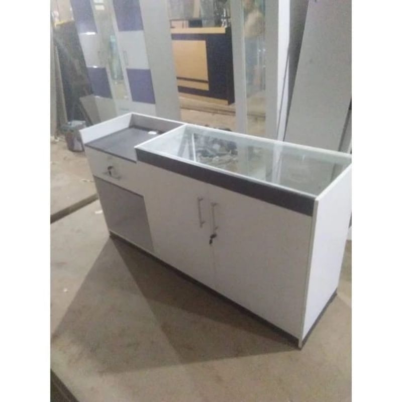 Jual meja kasir meja laundry etalase kaca meja kaca | Shopee Indonesia