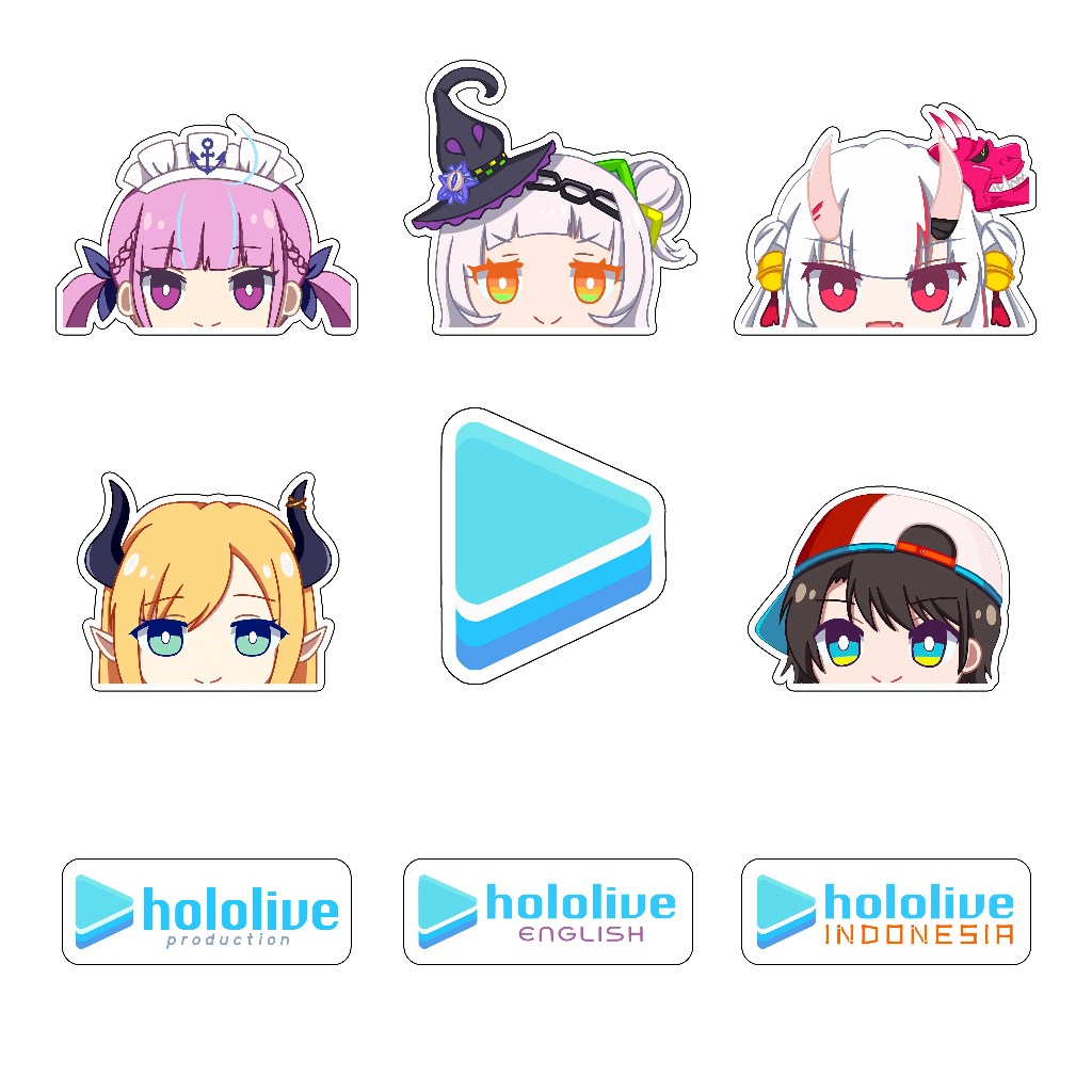 Jual Sticker vinyl anime vtuber HOLOLIVE JAPAN GEN 2 PEEKER SET ...