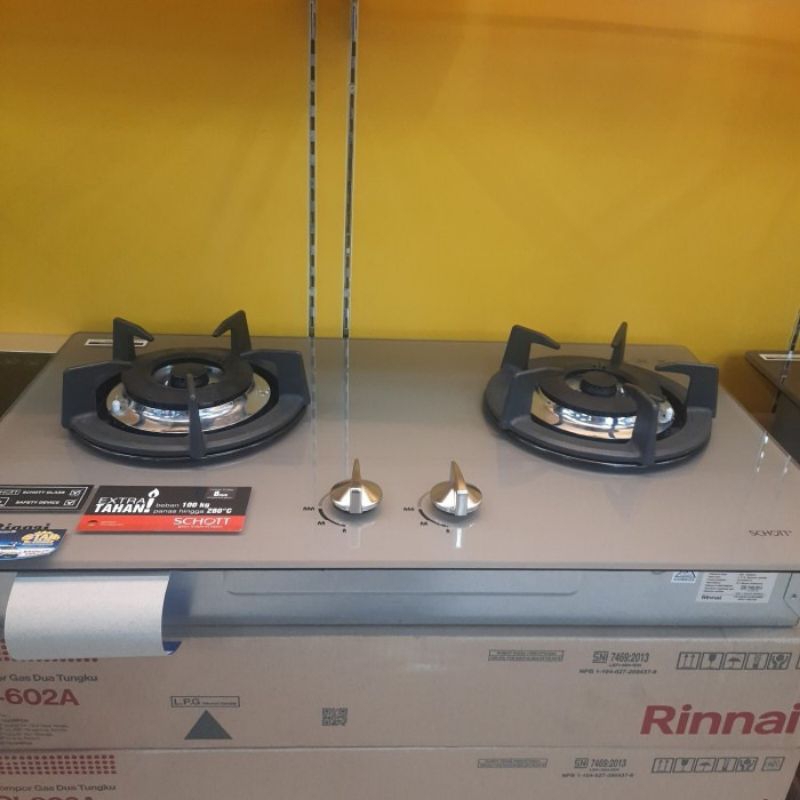Jual RINNAI Kompor Gas Tanam 2 Tungku Grande Series Hairline Stainless RB-2GH-C (SS) Original ...