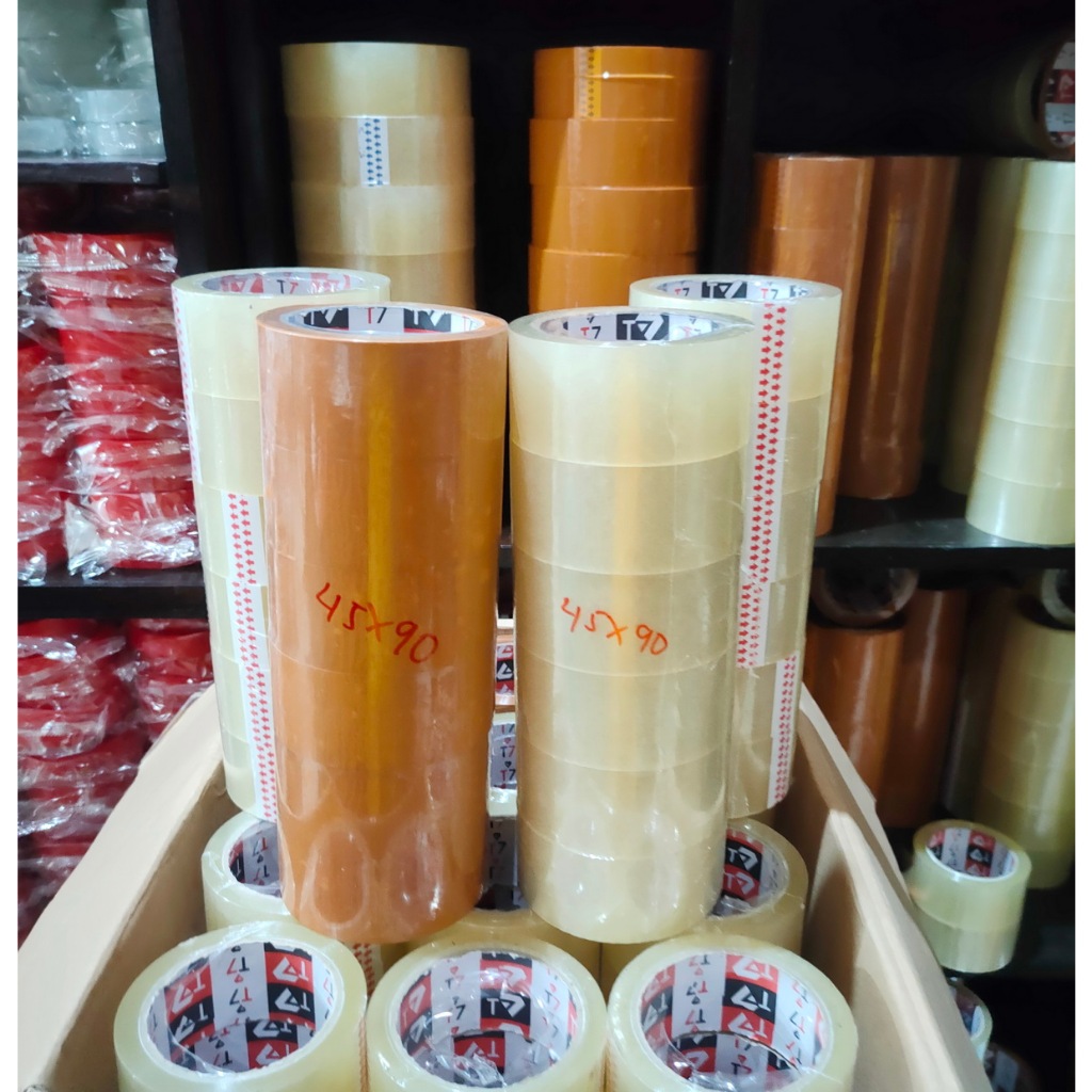Jual Lakban 1 Pack Isi 6 Roll Murah Bening Coklat 45mm x 90 Yard 2 Inch Selotip Opp Tape Packing ...