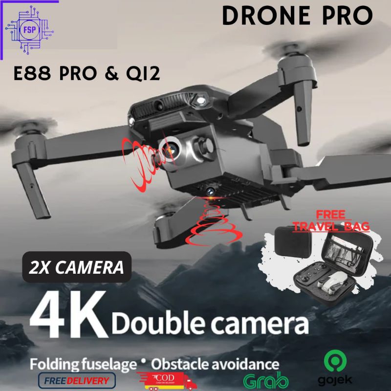 Jual [bisa Cod] Drone Pro Dual Camera 4k Shoot Murah Original Indoor