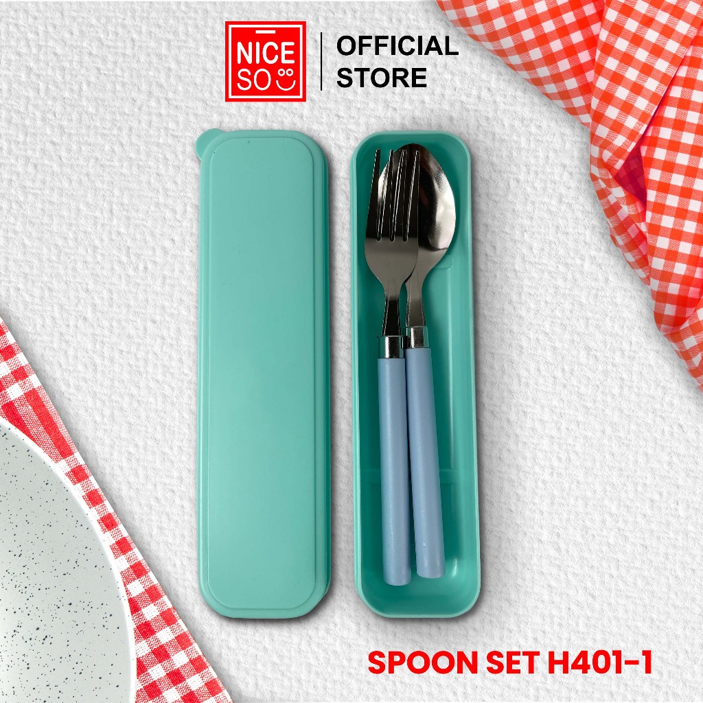 Jual NICESO Official Sendok Garpu / Alat Makan Set H401-1 | Shopee ...