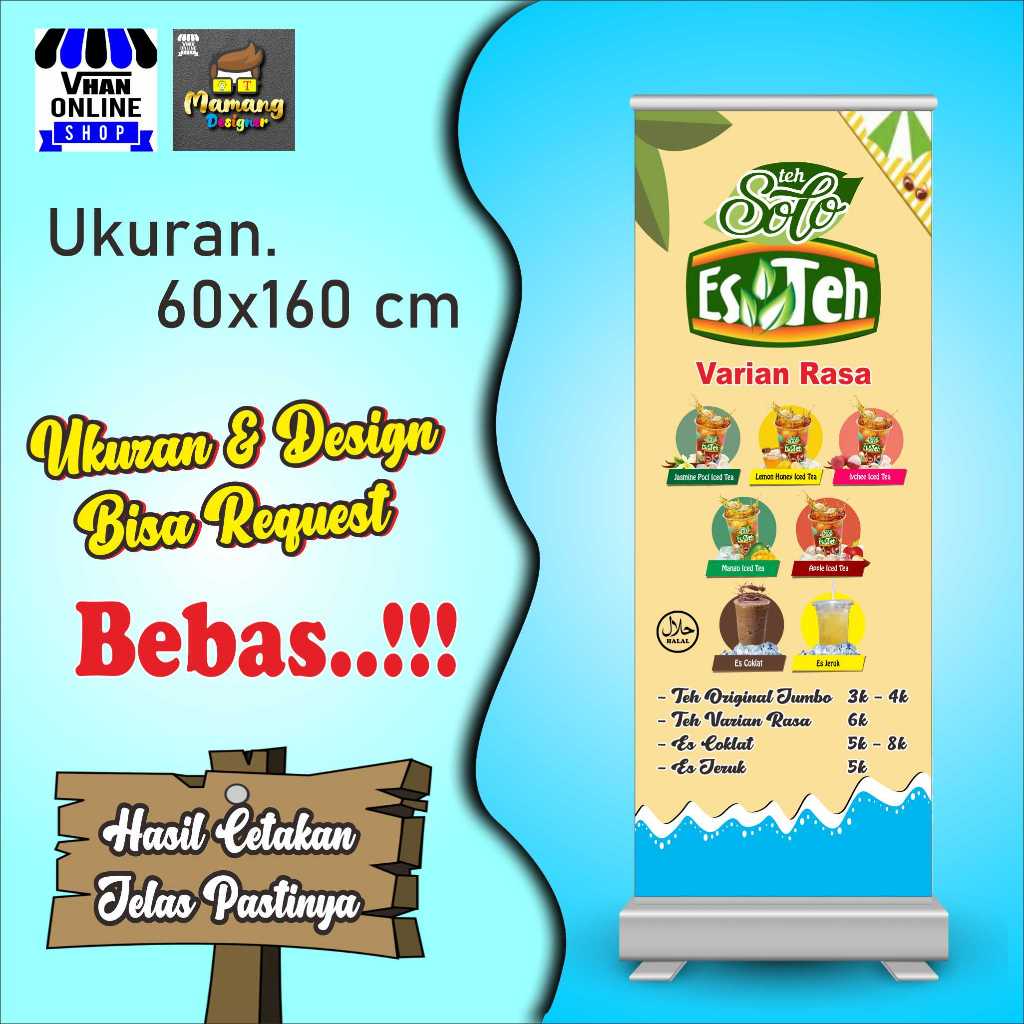 Jual Request Banner Spanduk Es Teh Jumbo Viral, Request bebas | Shopee ...
