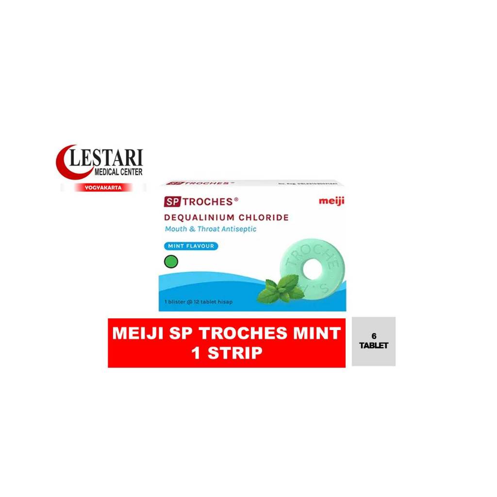 Jual Meiji SP troches rasa mint 1 strip isi 6 kaplet / tablet hisap ...