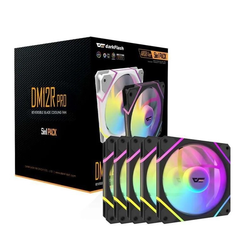 Jual darkFlash DM12 PRO 12CM 5 in 1 ARGB Fan (5 Fan) | Shopee Indonesia