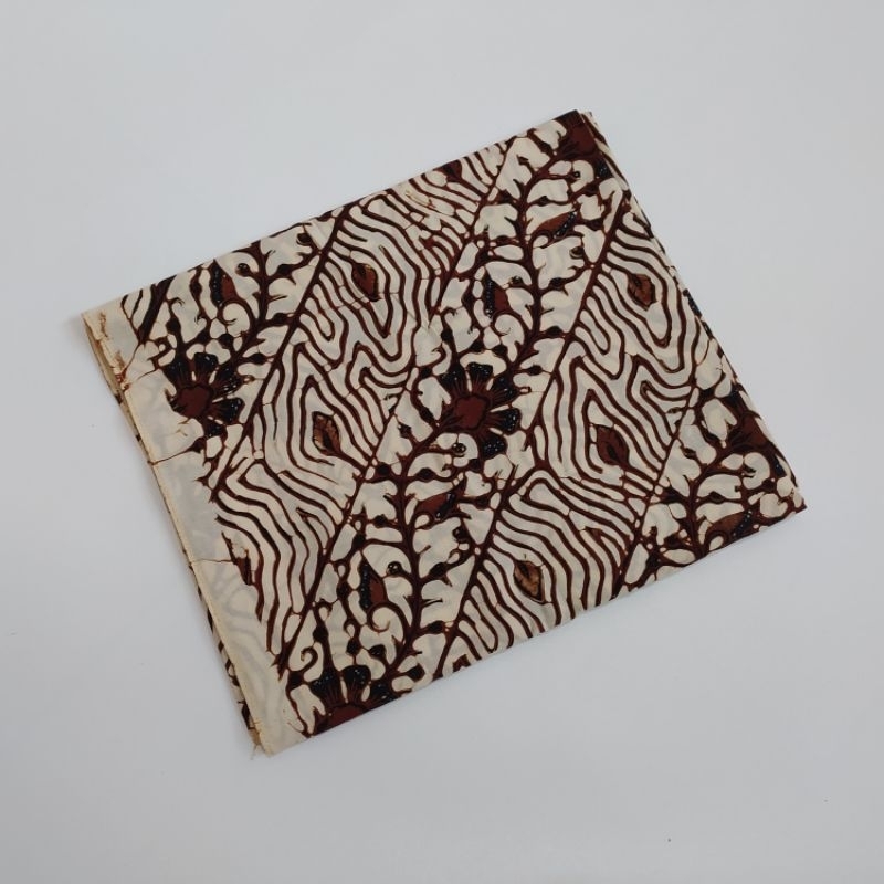 Jual Kain batik cap sogan Jogja soco latar putih | Shopee Indonesia