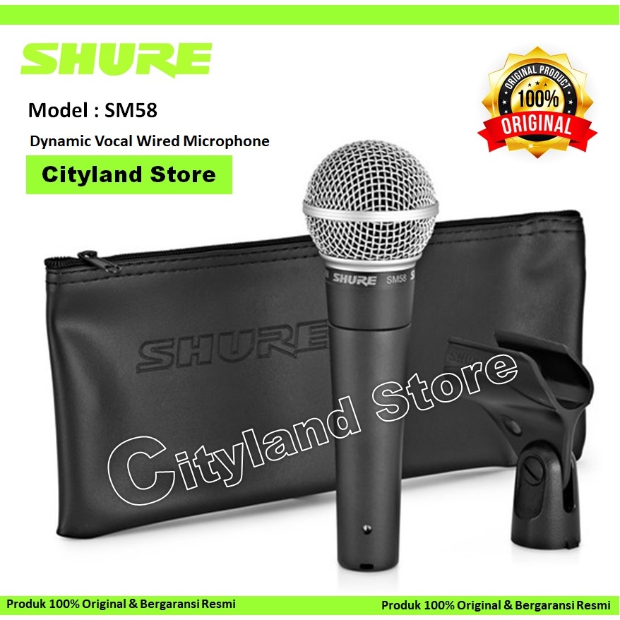 Jual SHURE SM58 Original Dynamic Vocal Wired Microphone | Shopee Indonesia