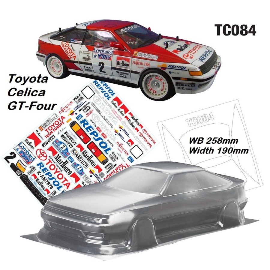 Jual Team C Toyota Celica GT-4 1/10 Clear Body Shell Rc Drift Rally ...