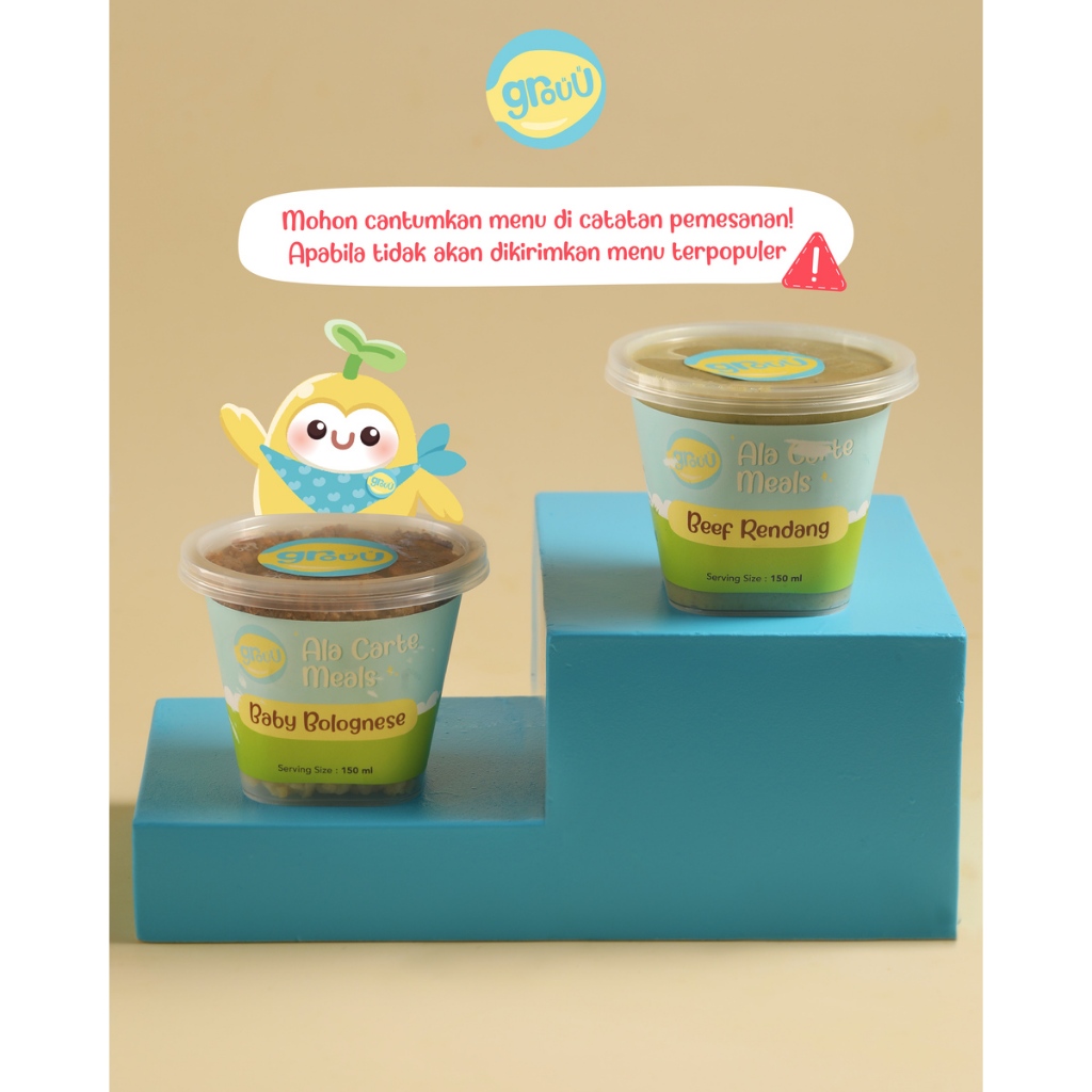 Jual Grouu - Bubur Bayi MPASI - Ala Carte Meal 4 Jar - Makanan Bayi ...