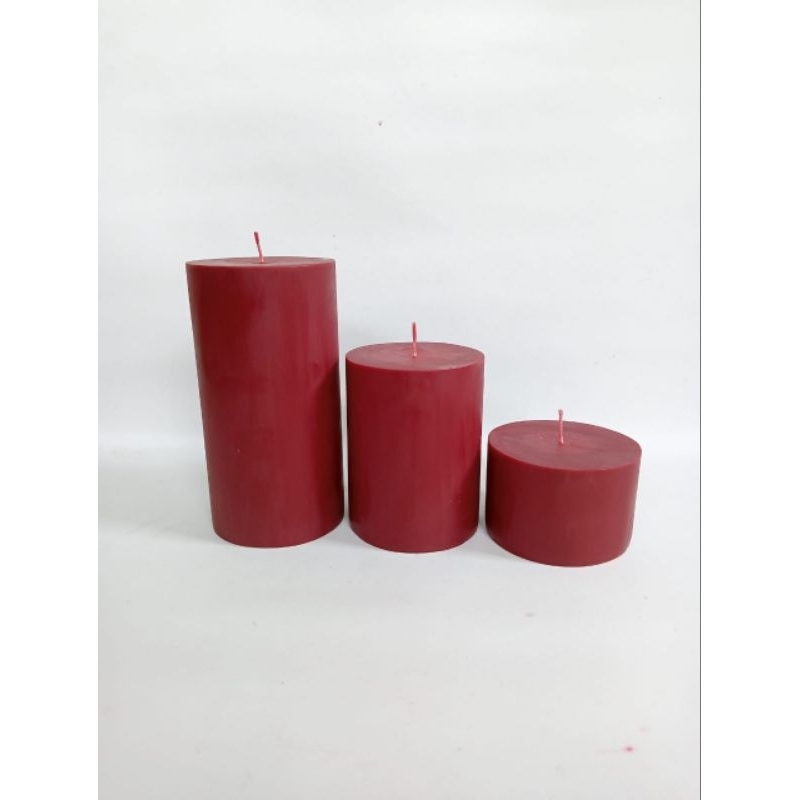 Jual PILAR CANDLE/MAROON/5cm | Shopee Indonesia