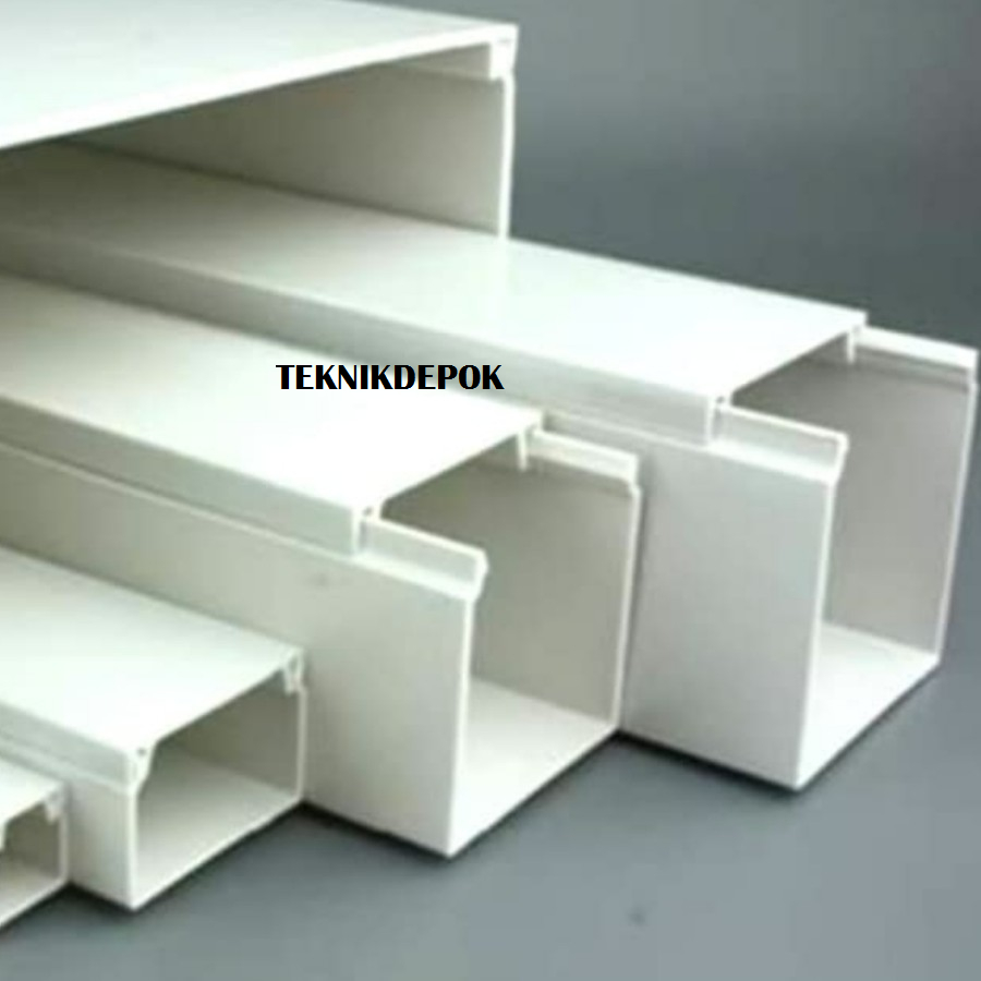 Jual Cable Duct 5 x 5 x 300 Cm Pelindung Kabel Wiring Ducting Putih ...