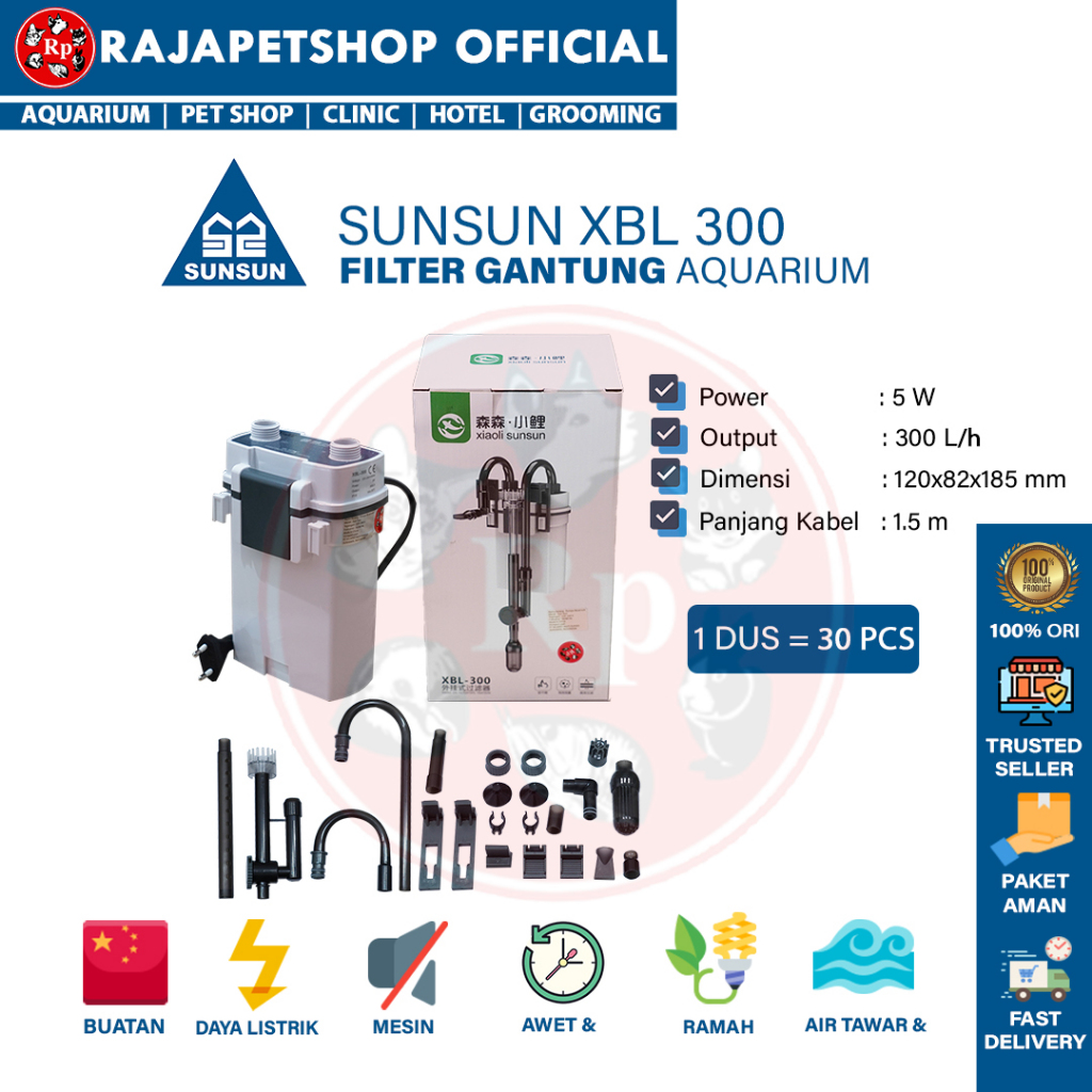 Jual ( HANG ON FILTER ) SUNSUN XBL 300/XBL 400 FILTER GANTUNG AKUARIUM ...
