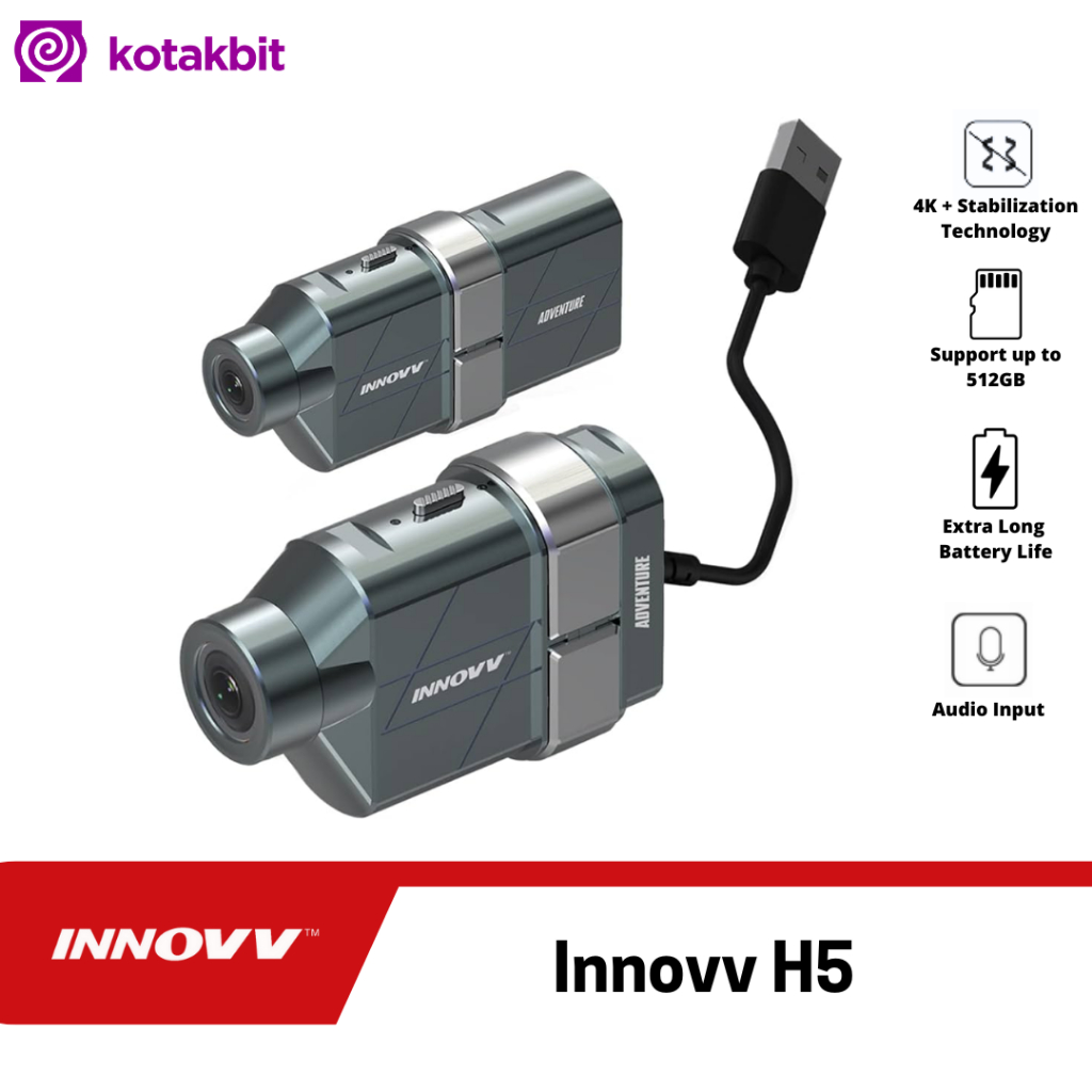 Jual Innovv H5 4K Helmet Camera, Waterproof, Motocam Motor Dashcam dash ...