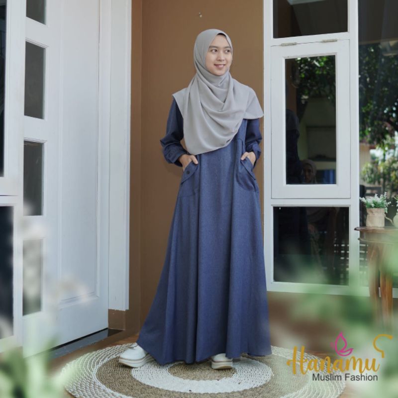 Jual MARISKA DRESS/GAMIS KATUN MADINAH/GAMIS SIMPLE/GAMIS CASUAL/GAMIS ...