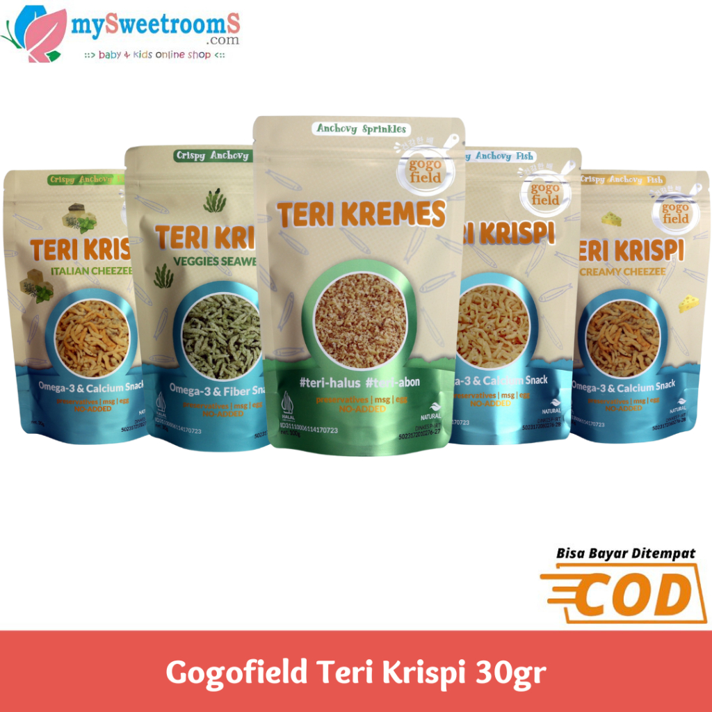 Jual Gogofield Teri Crispy NON MSG Ikan Teri Kering Crunchy / Cheese ...