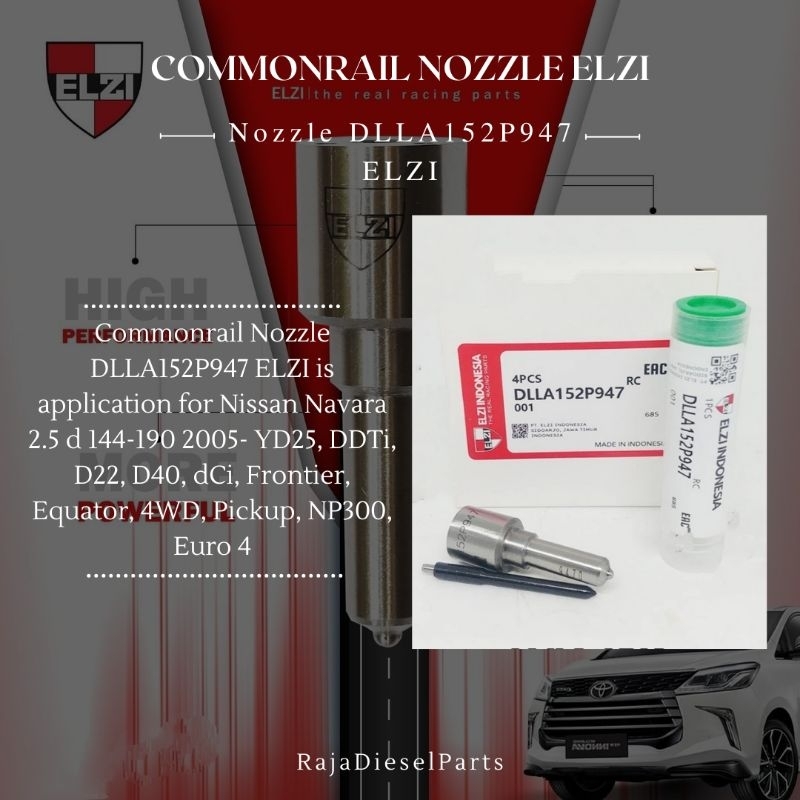 Jual Commonrail Nozzle DLLA152P947 ELZI NOZZLE INJECTOR NISSAN NAVARA FRONTIER Nissan Navara 2.5 ...