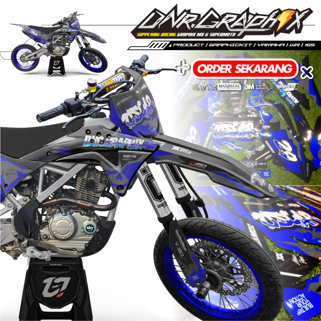Jual ONEONENINE BLUE NEW SERIES !!! Custom Decals KLX, DTX , WR, CRF ...