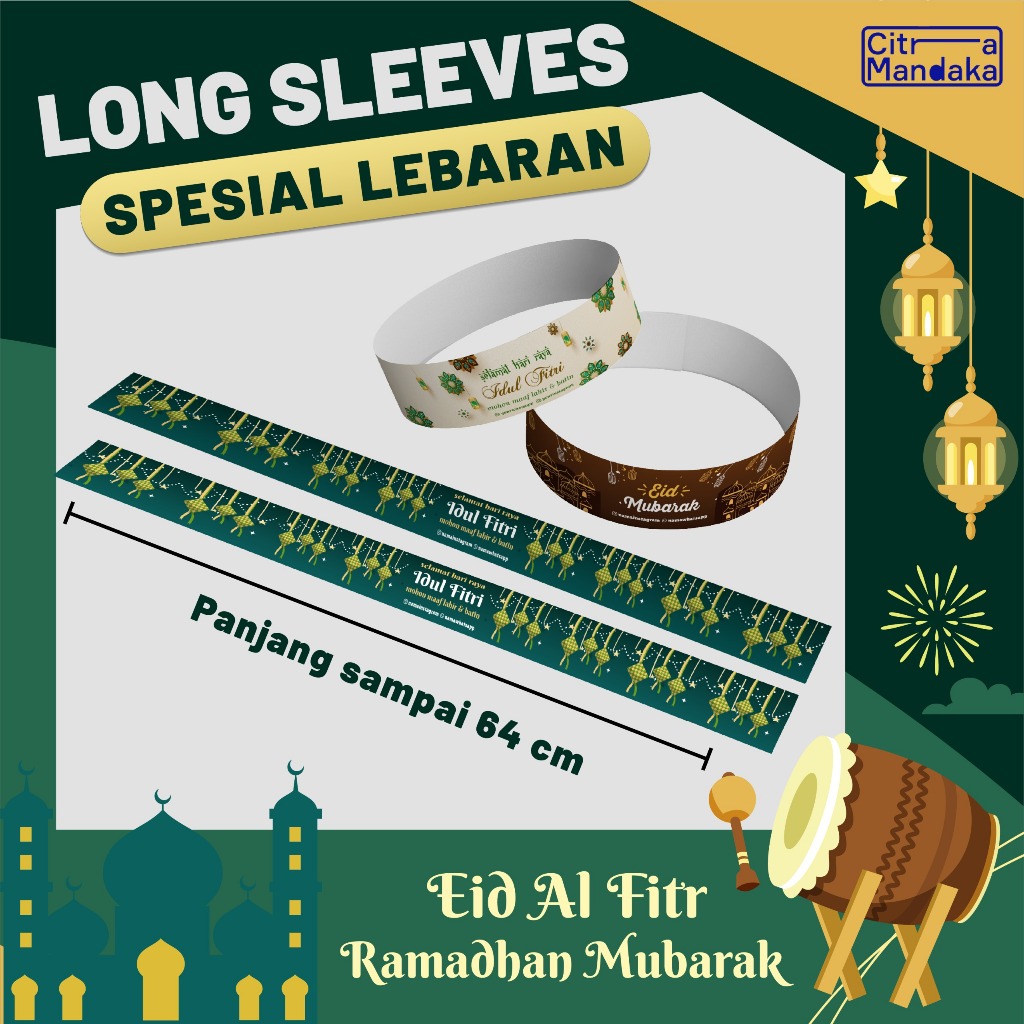 Jual Paper Belt Idul Fitri Lebaran Custom Panjang 64 cm | Packaging ...
