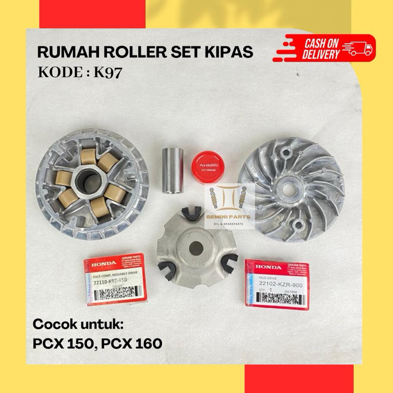 Jual RUMAH ROLLER SET KIPAS ROLLER CVT PCX 150 PCX 160 K97 | Shopee ...