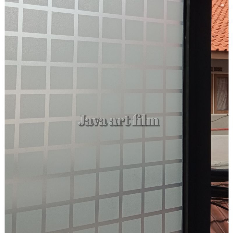 Jual Sticker kaca jendela motif kotak natt dof/stiker kaca motif kotak ...