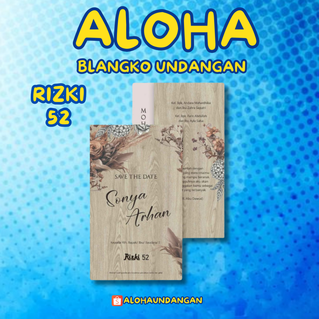 Jual BLANGKO UNDANGAN RIZKI 52 | BLANGKO UNDANGAN KOSONG | KERTAS ...