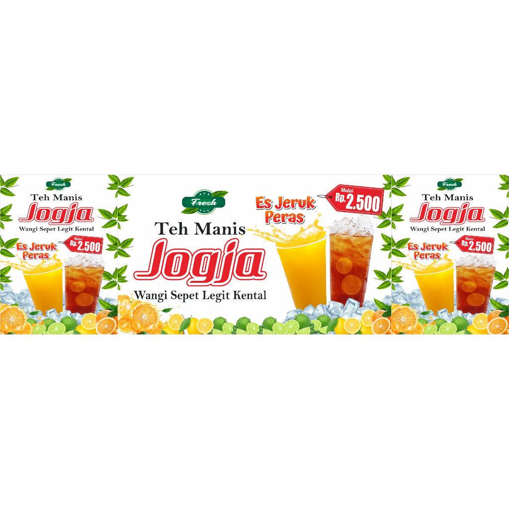Jual SPANDUK BANNER ES TEH JUMBO DAN ES JERUK | Shopee Indonesia