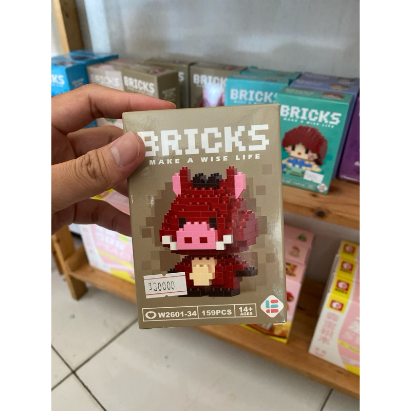 Jual LEGO BRICK LUCU Bricks Toys Model Kartun Building Blok Nano 3D ...