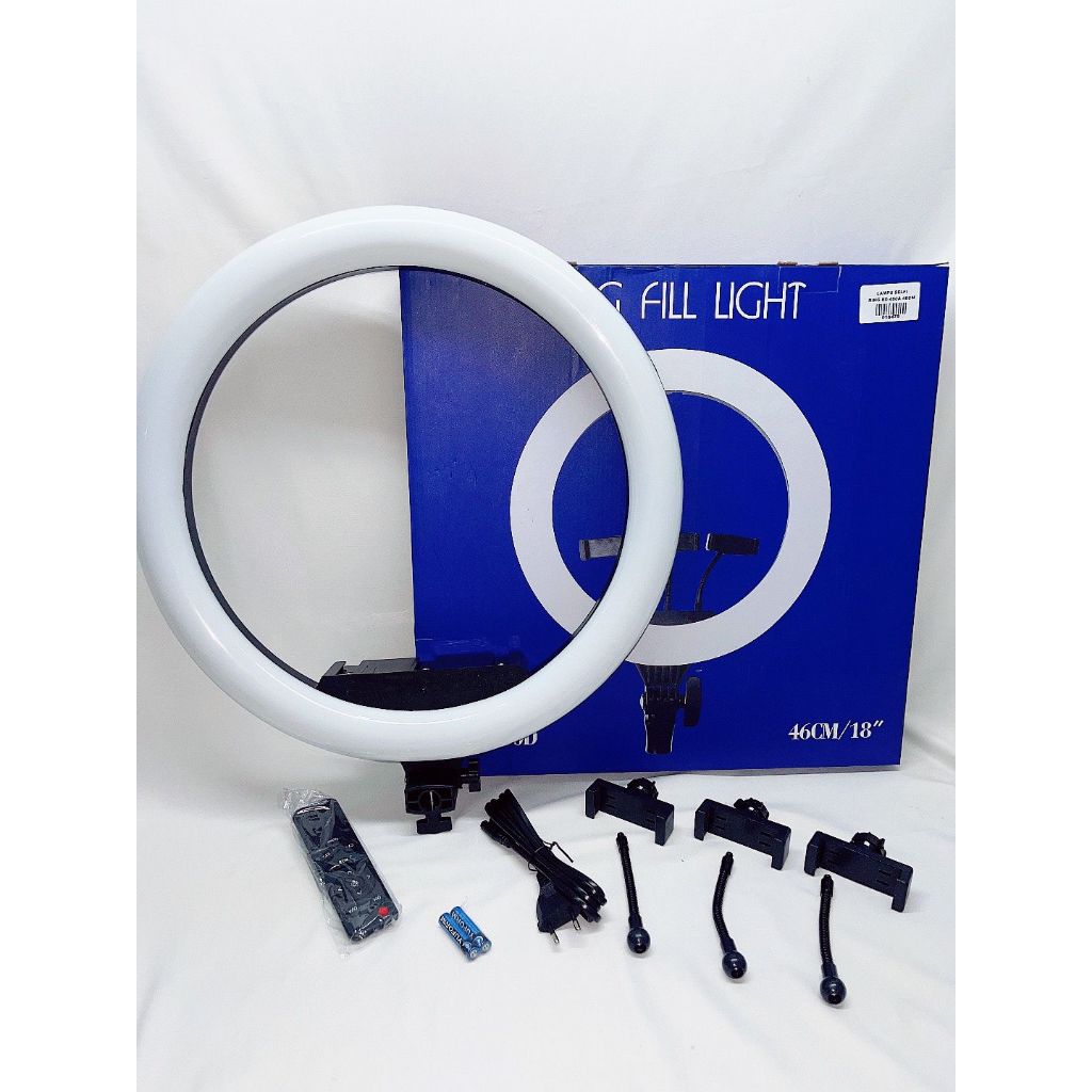 Jual LAMPU SELFIE RING LIGHT BD-460A 46CM LAMPU LIVE KREATOR LAMPU KONTEN PENCAHAYAAN TERANG ...