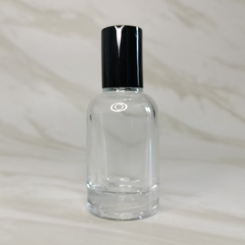 Jual BOTOL PARFUM 30ML BENING/CLEAR BULAT - TUTUP SPRAY HITAM - PARFUM ...