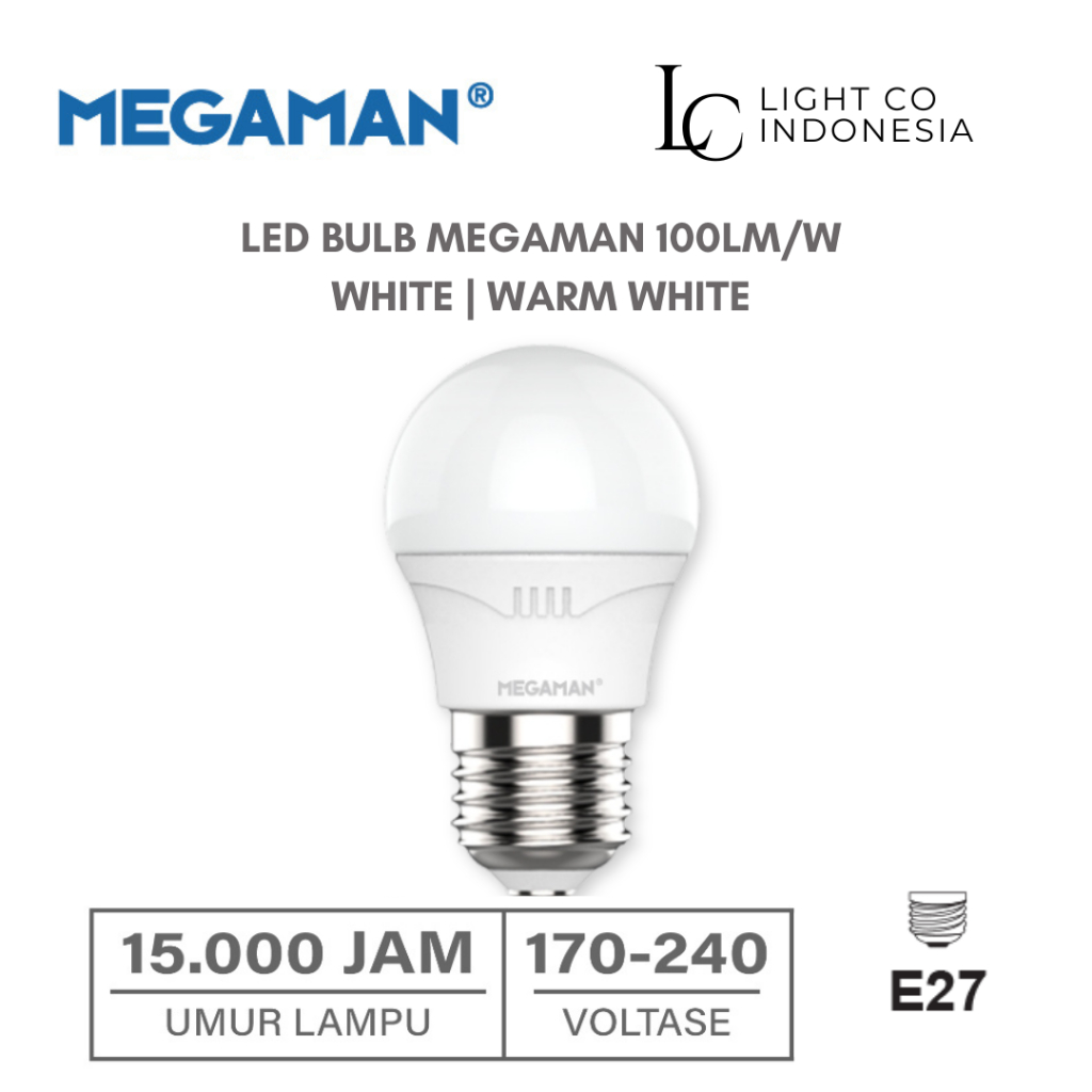 Jual [ LIGHTCO INDONESIA ] LED BULB BOHLAM MEGAMAN WHITE WARM WHITE PUTIH KUNING | Shopee Indonesia