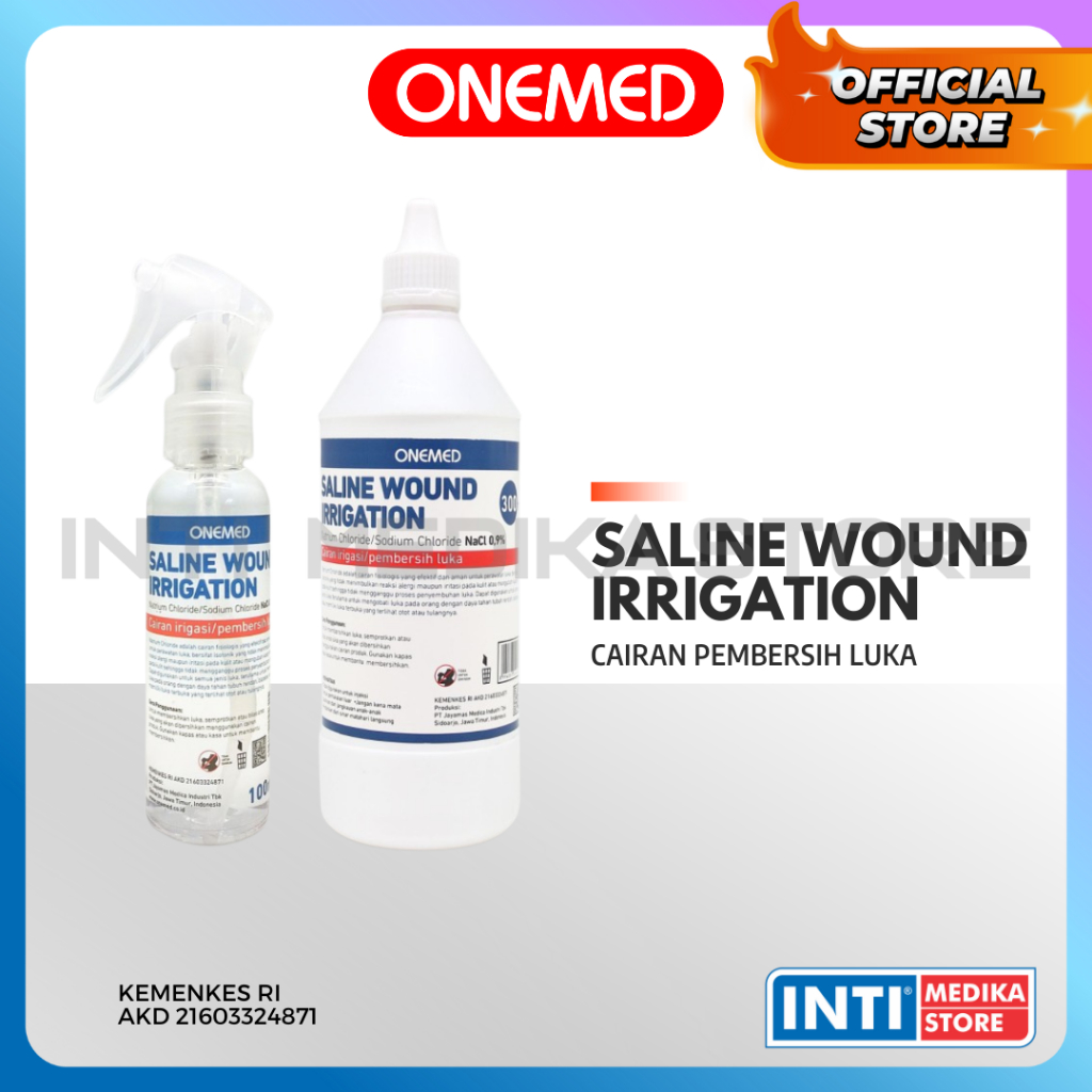 Jual ONEMED - Pembersih Luka SALINE WOUND IRRIGATION | Cairan Irigasi P3K | Shopee Indonesia