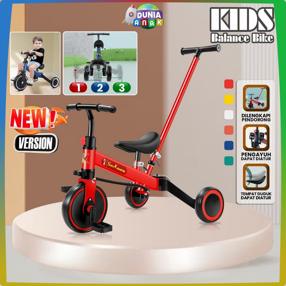 Jual Mainan Sepeda Anak Roda 3 Push Bike 2in1 Sepeda Keseimbangan Anak ...