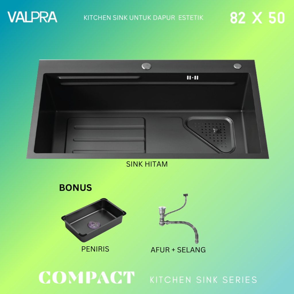 Jual Kitchen Sink Stainless Compact Series Valpra 8250 / Bak Cuci ...