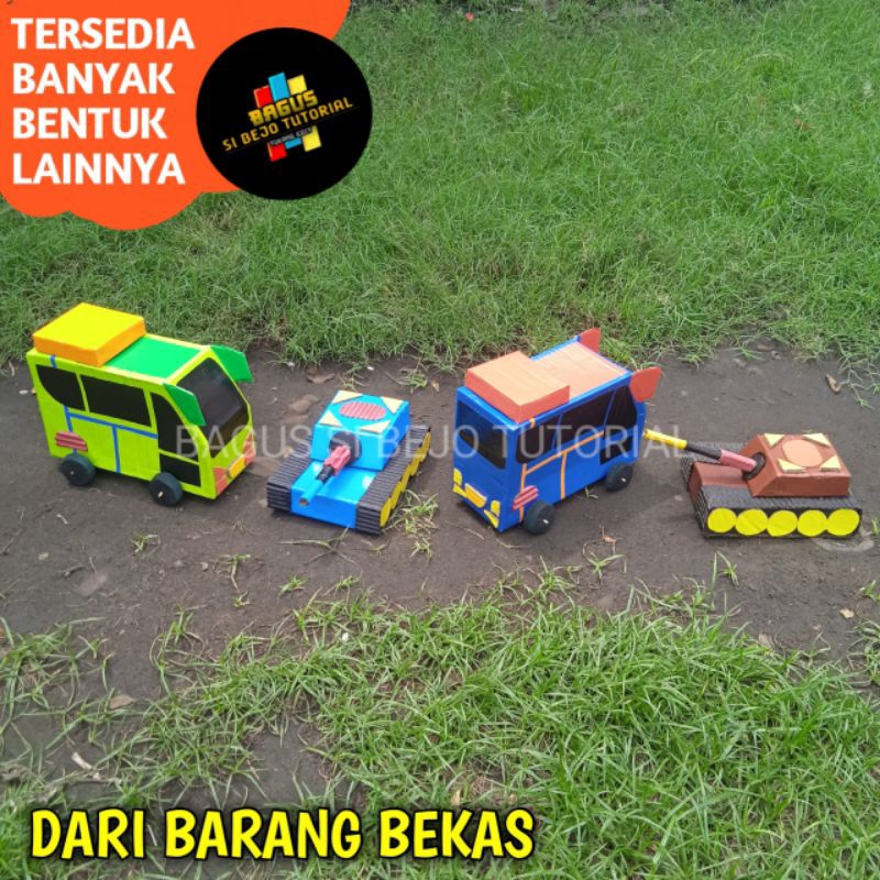 Jual MOBIL MOBILAN KARDUS BENTUK BIS TELOLET DAN TANK TEMPUR MOBIL ...