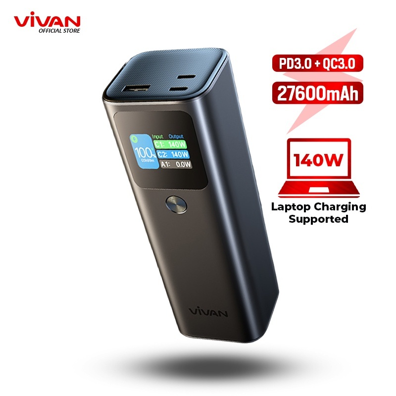 Jual Vivan VPB-T30 Powerbank 27600 mAh Output Fast Charging 140W PD QC ...