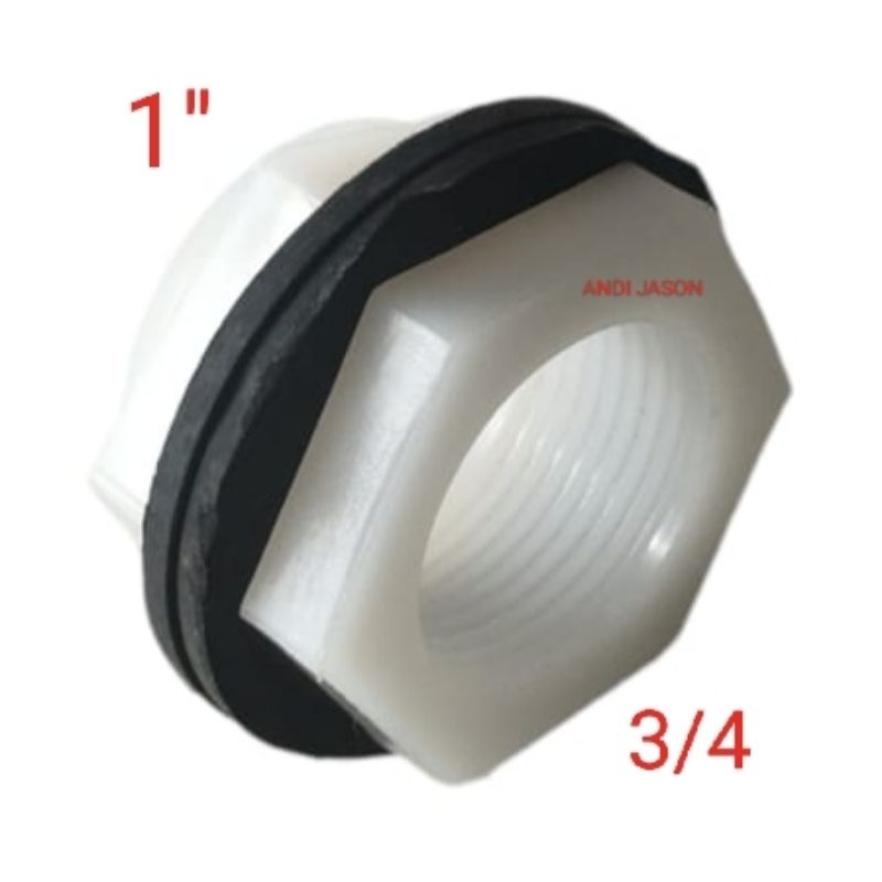 Jual V RING TANGKI PVC 3/4 X 1" WATER MUR TOREN TANDON DRAT DALAM 3/4 ...
