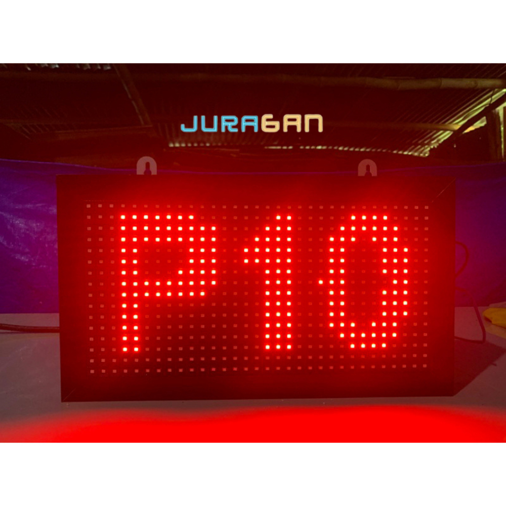 Jual (PAKET JADI) RUNNING TEXT P10 SMD INDOOR MERAH 1 PANEL 32X16 CM ...