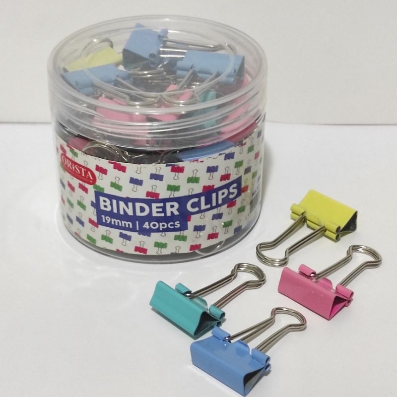 Jual Binder Clips 19mm isi 40 pcs - Jepit Kertas Warna Warni - Jepit ...