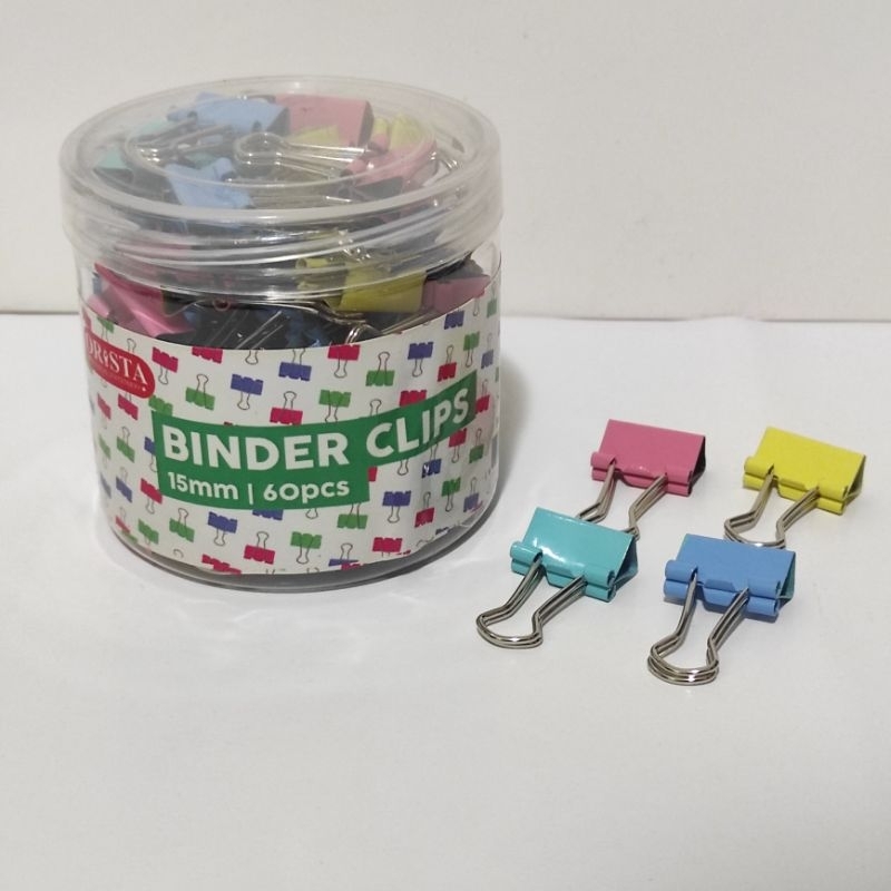 Jual Binder Clips 15mm isi 60 pcs - Jepit Kertas Warna Warni - Jepit ...