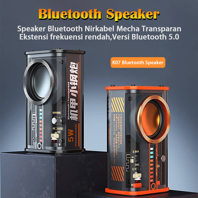 Jual Speaker Bluetooth Soundbar K07 5.0 RGB LED Light 360° Stereo ...