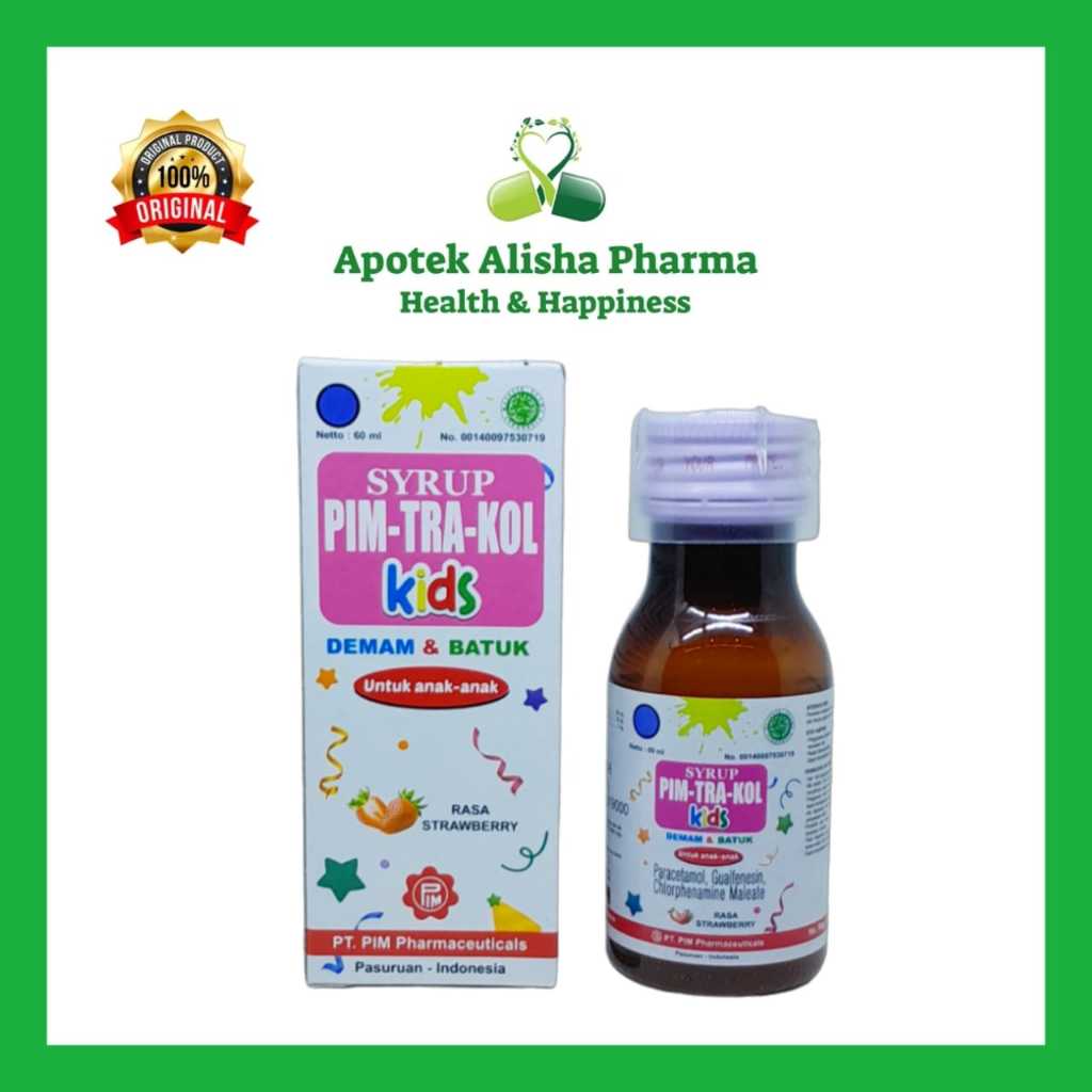 Jual Pim-Tra-Kol Kids Syrup 60ml - PimTraKol Anak Sirup Penurun Panas ...