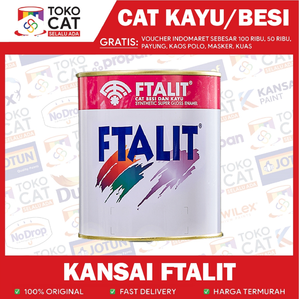 Jual CAT MINYAK KAYU DAN BESI | FTALIT 1 KG WARNA PUTIH KODE 559 ...