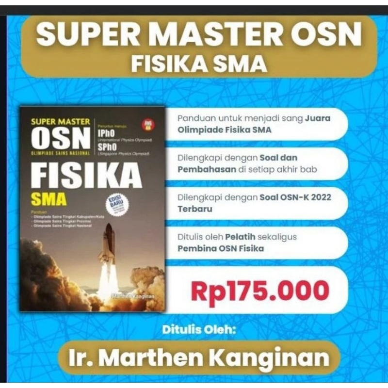Jual Buku Super Master OSN/KSN/Olimpiade Fisika SMA-Martheen Kanginan | Shopee Indonesia