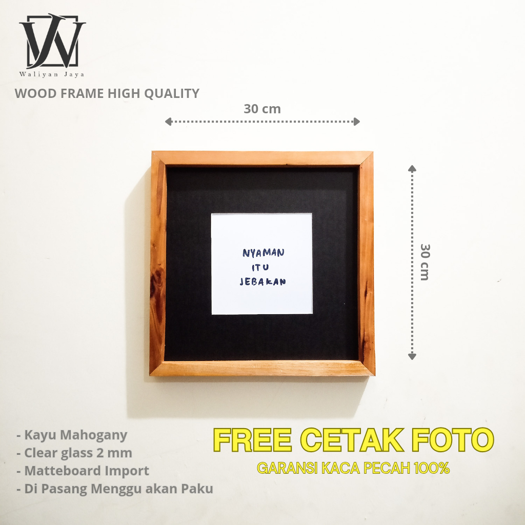 Jual Bingkai Klasik Kayu Natural Size 30x30 cm | Shopee Indonesia